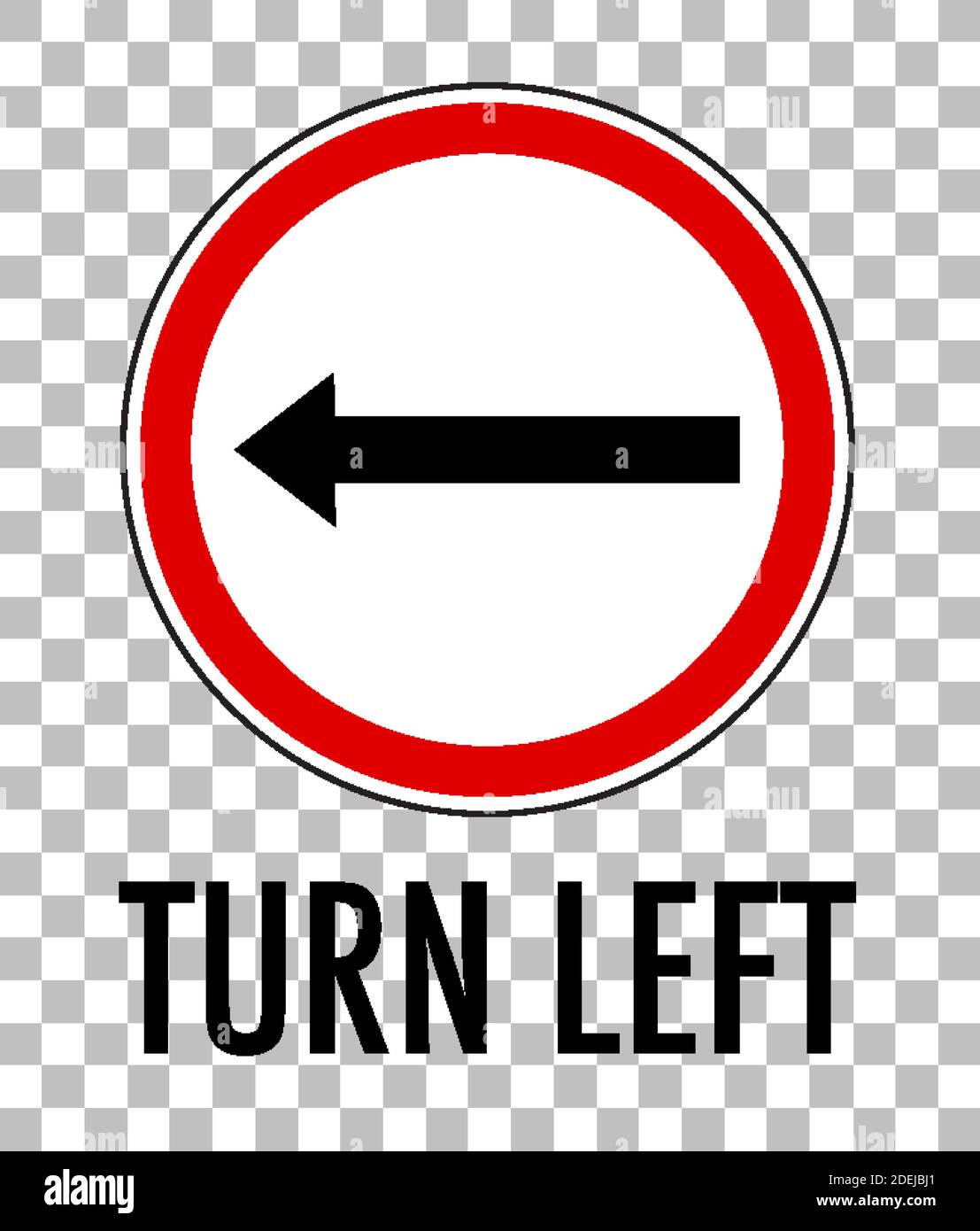 Red traffic sign on transparent background illustration Stock Vector ...