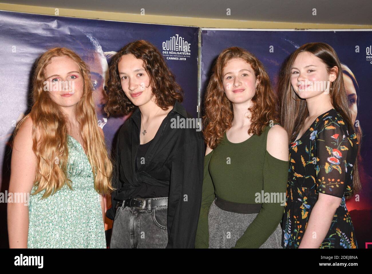 Actresses Ninon Francois, Mathilde Riu, Adile David and Louise Labeque ...