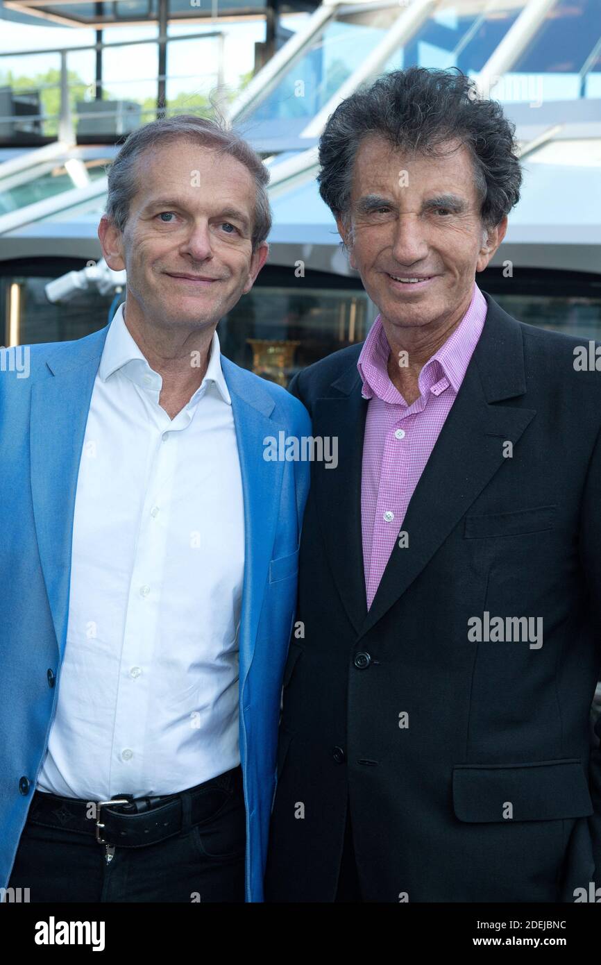 Frederic Saltzmann and Jack Lang attending the Maud Fontenoy Foundation ...