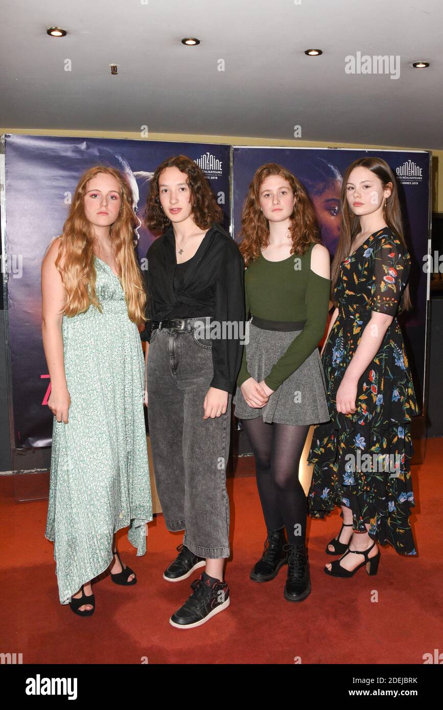 Actresses Ninon Francois, Mathilde Riu, Adile David and Louise Labeque ...