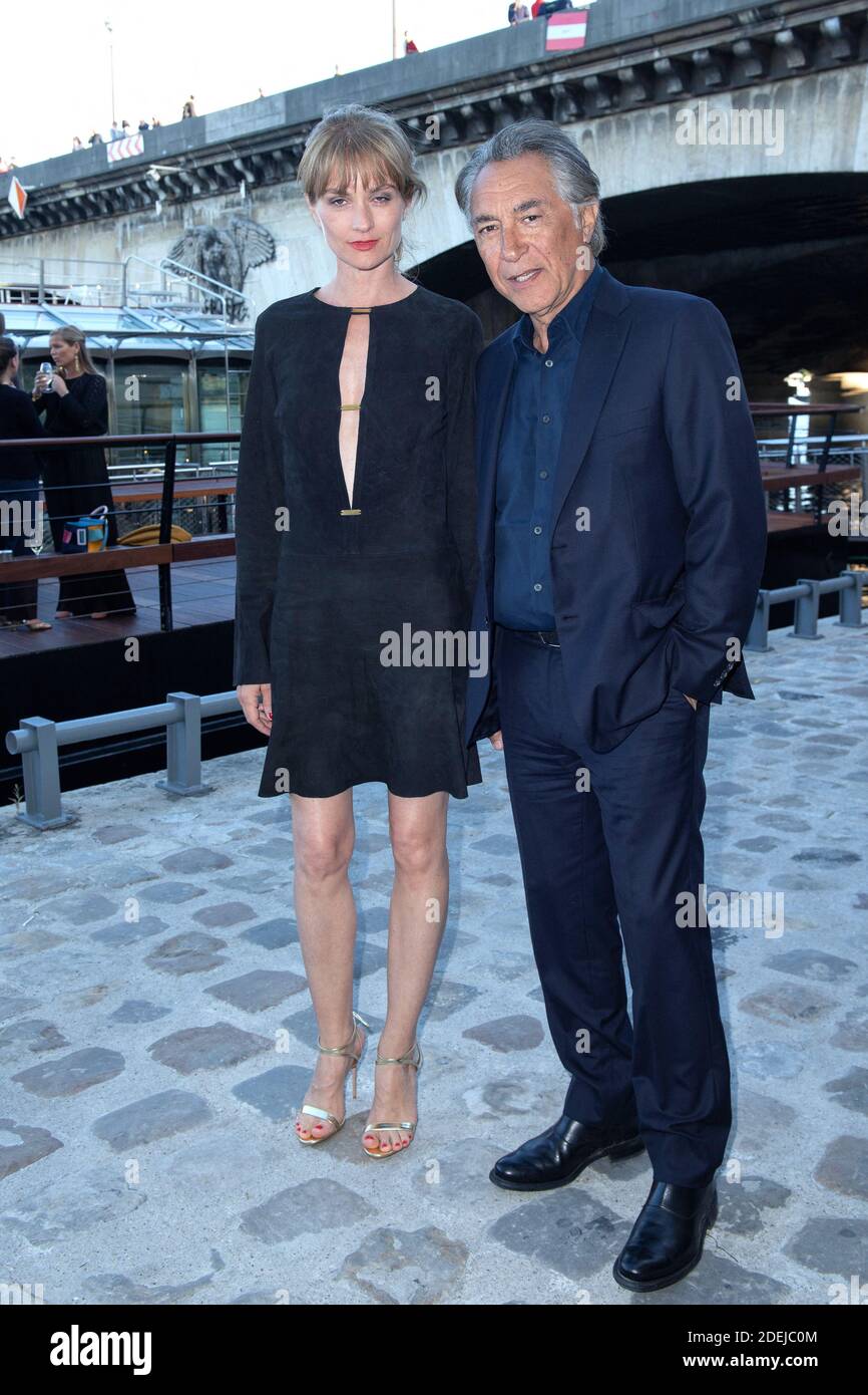 Richard Berry and his wife Pascale Louange attending the Maud Fontenoy ...