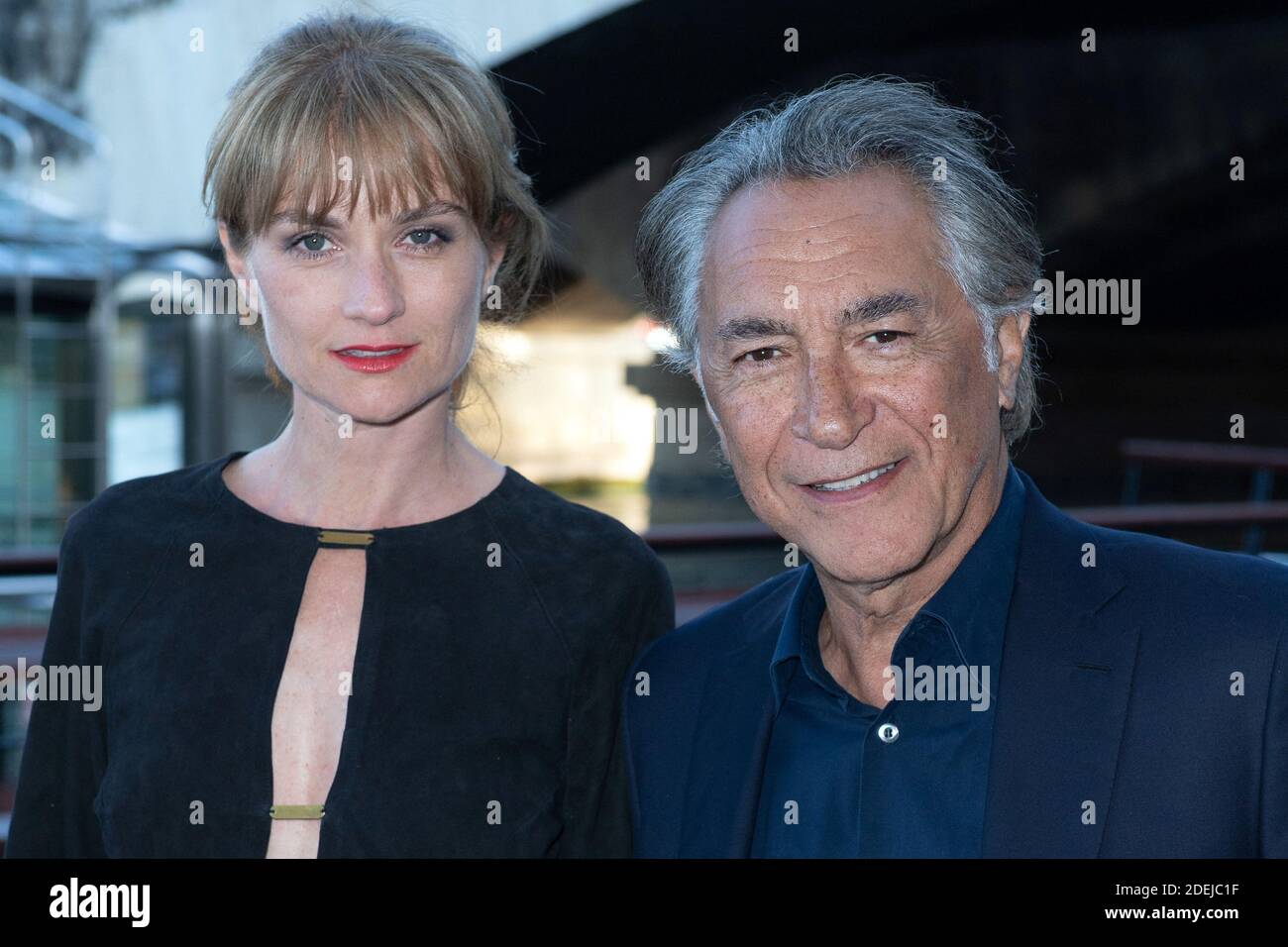 Richard Berry and his wife Pascale Louange attending the Maud Fontenoy ...