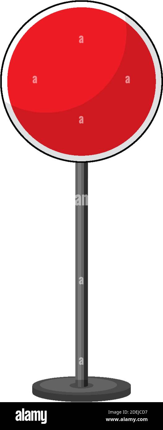 Red traffic sign on white background illustration Stock Vector Image ...