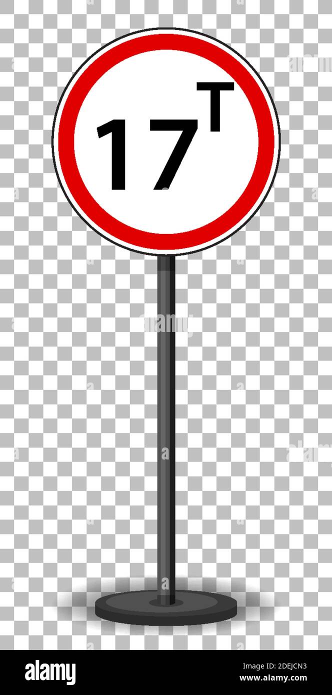 Red traffic sign on transparent background illustration Stock Vector ...