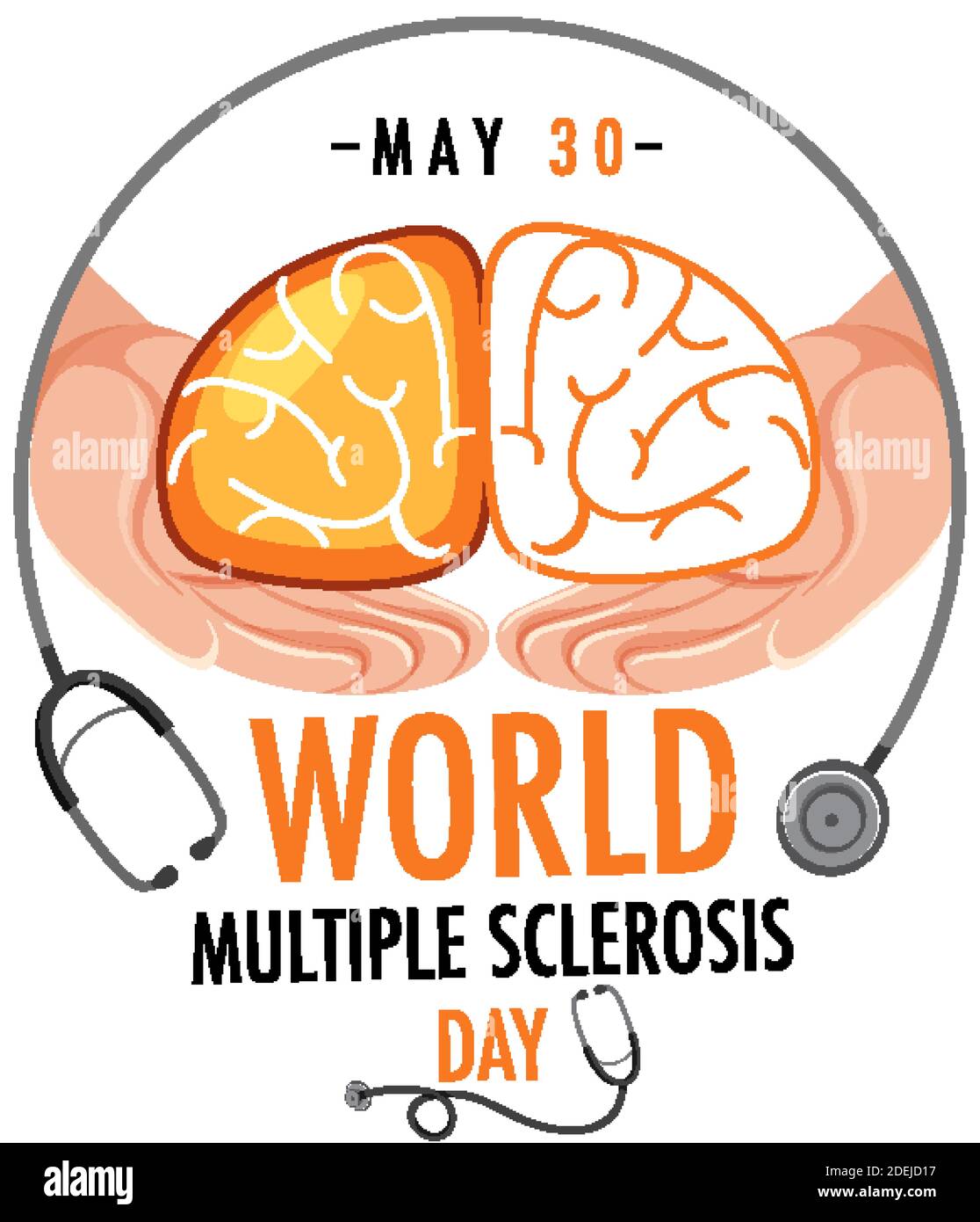 World Multiple Sclerosis Day logo or banner illustration Stock Vector ...