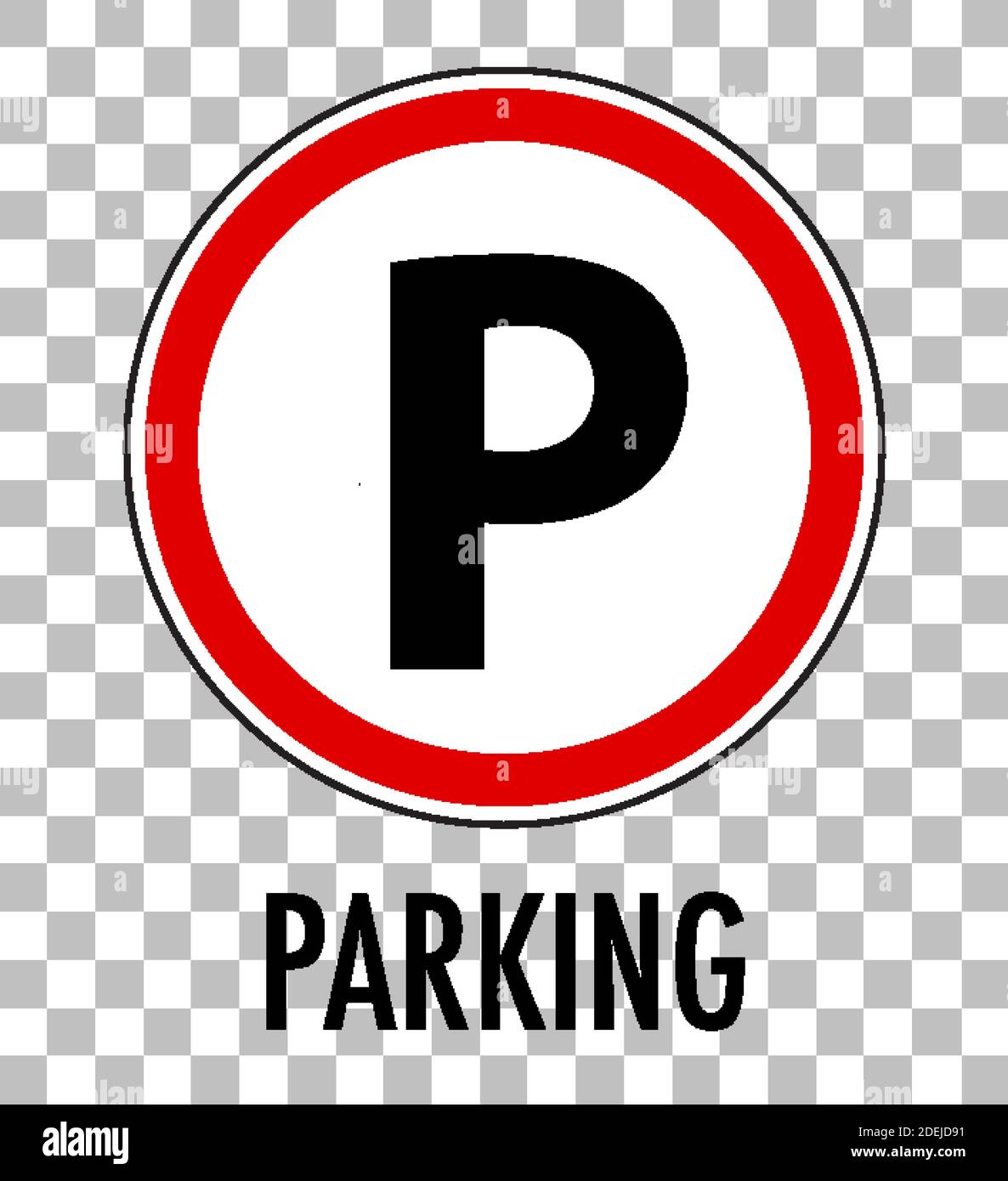 Parking sign isolated on transparent background illustration Stock ...