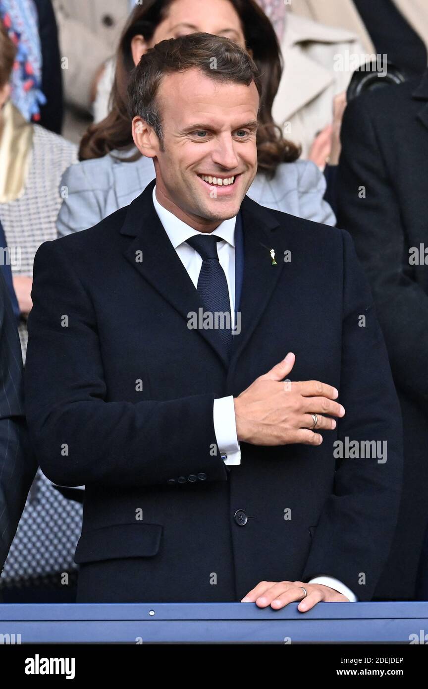French President Emmanuel Macron attends the 2019 FIFA Women's World ...