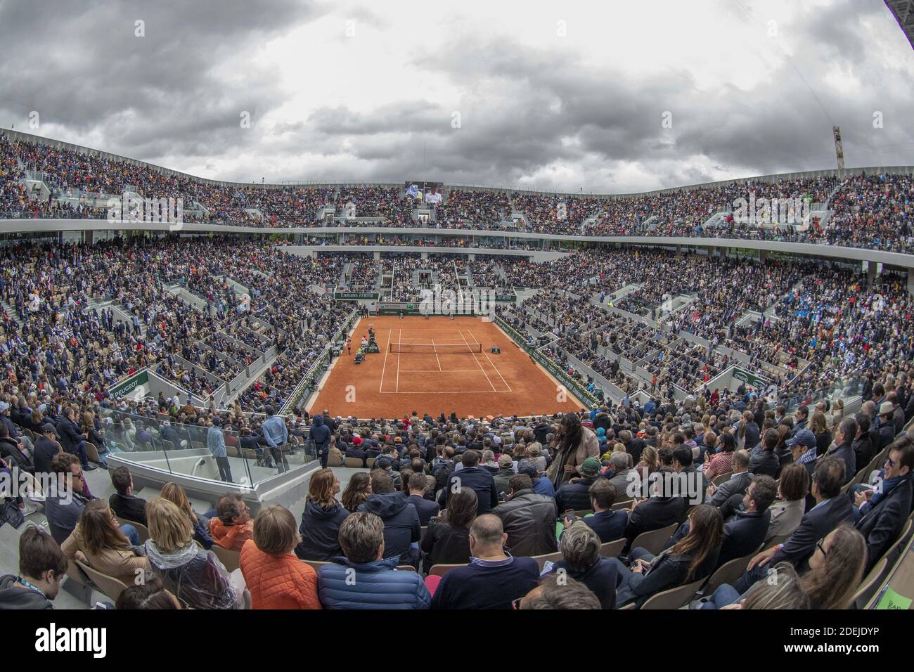 Philippe Chatrier Central court during the sei final French Tennis Open ...