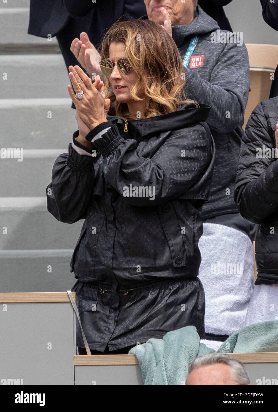 Mirka Federer during the semi final French Tennis Open Day 13 at Roland ...