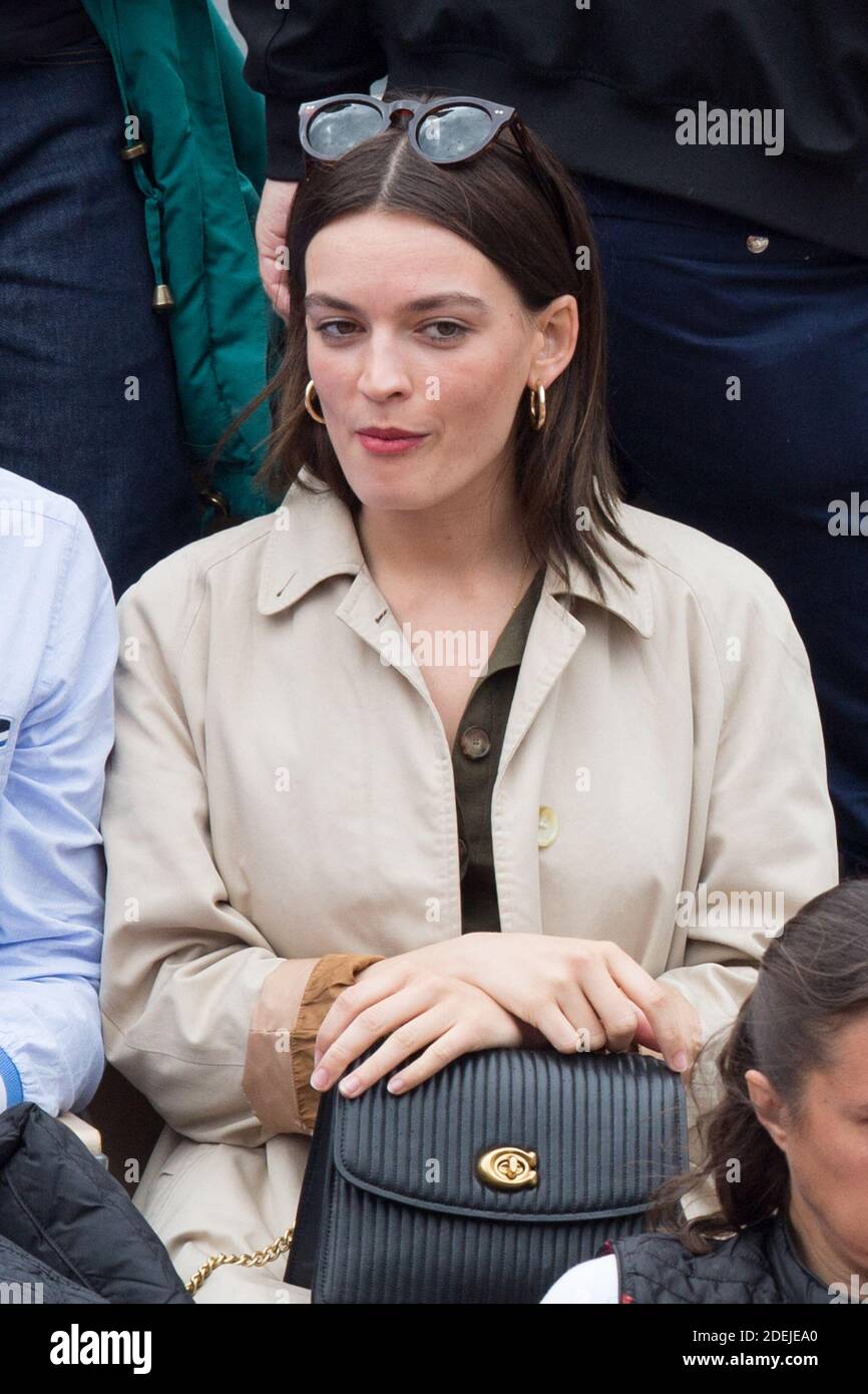 Emma Margaret Tachard-Mackey and boyfriend in stands during French ...