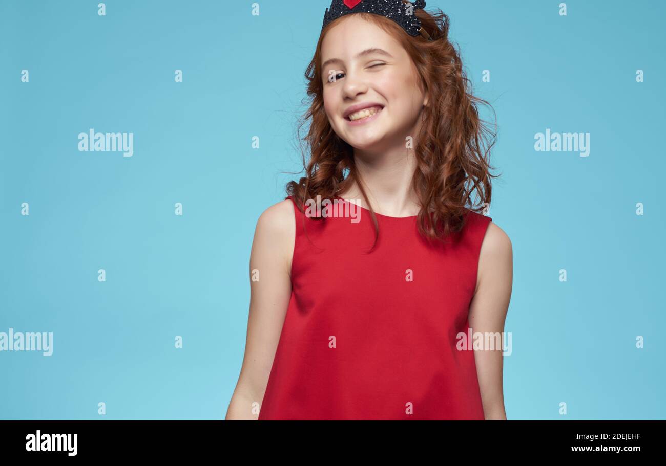 Cheerful girl in fashionable clothes emotions student lifestyle Stock ...