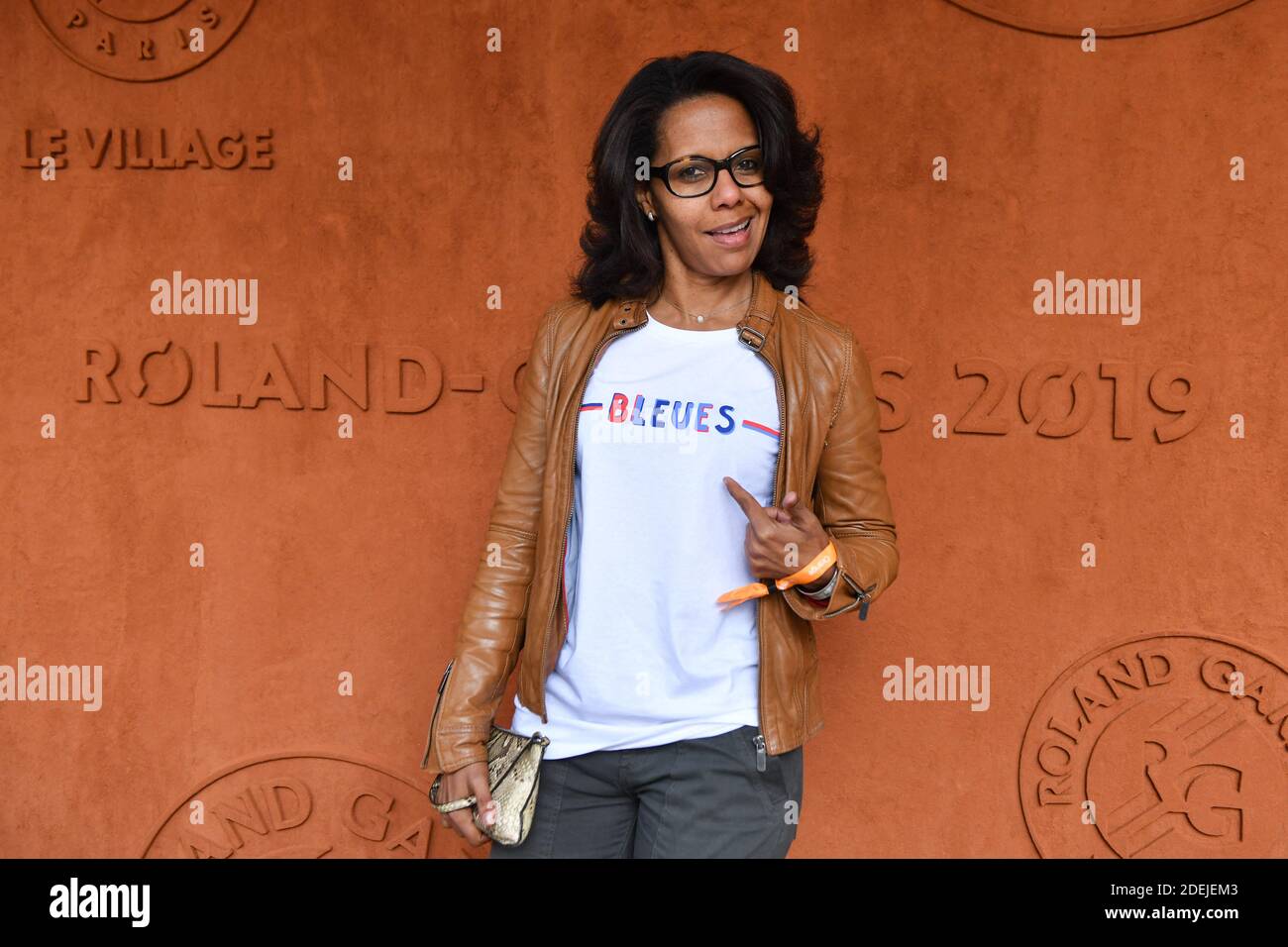 Audrey Pulvar in Village during French Tennis Open at Roland-Garros ...
