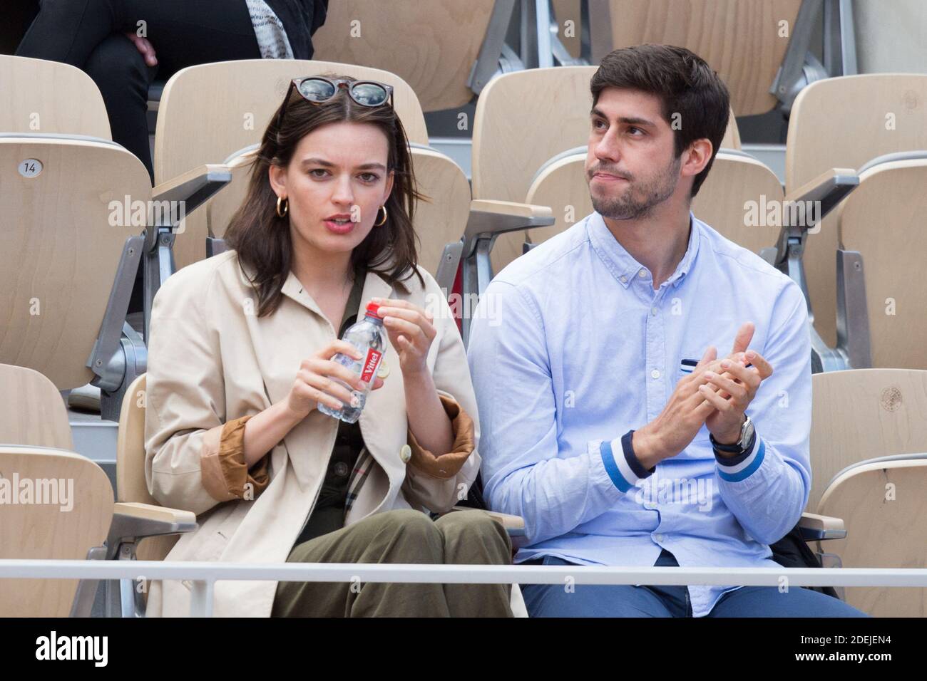 Emma Margaret Tachard-Mackey in stands during French Tennis Open at ...
