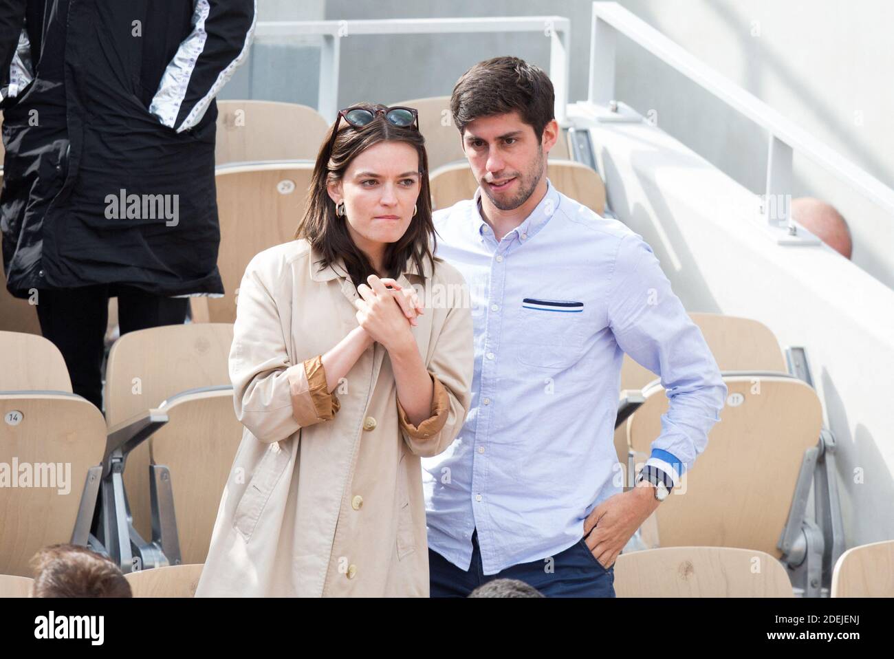 Emma Margaret Tachard-Mackey in stands during French Tennis Open at ...