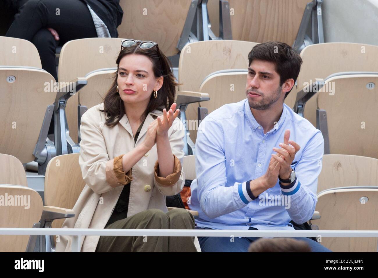 Emma Margaret Tachard-Mackey in stands during French Tennis Open at ...