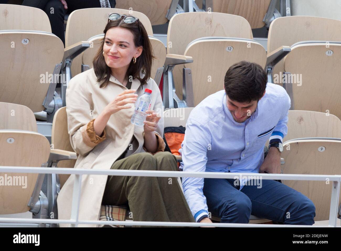 Emma Margaret Tachard-Mackey in stands during French Tennis Open at ...