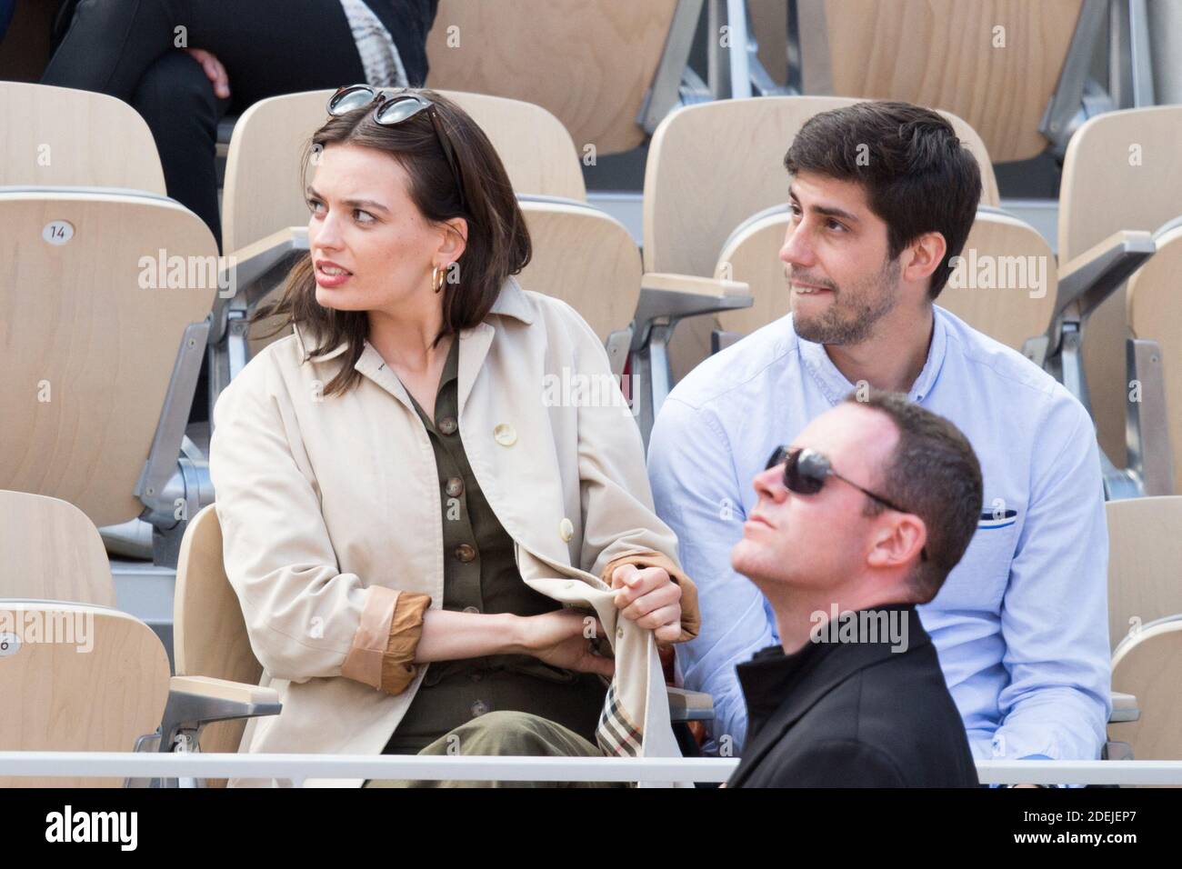 Emma Margaret Tachard-Mackey in stands during French Tennis Open at ...