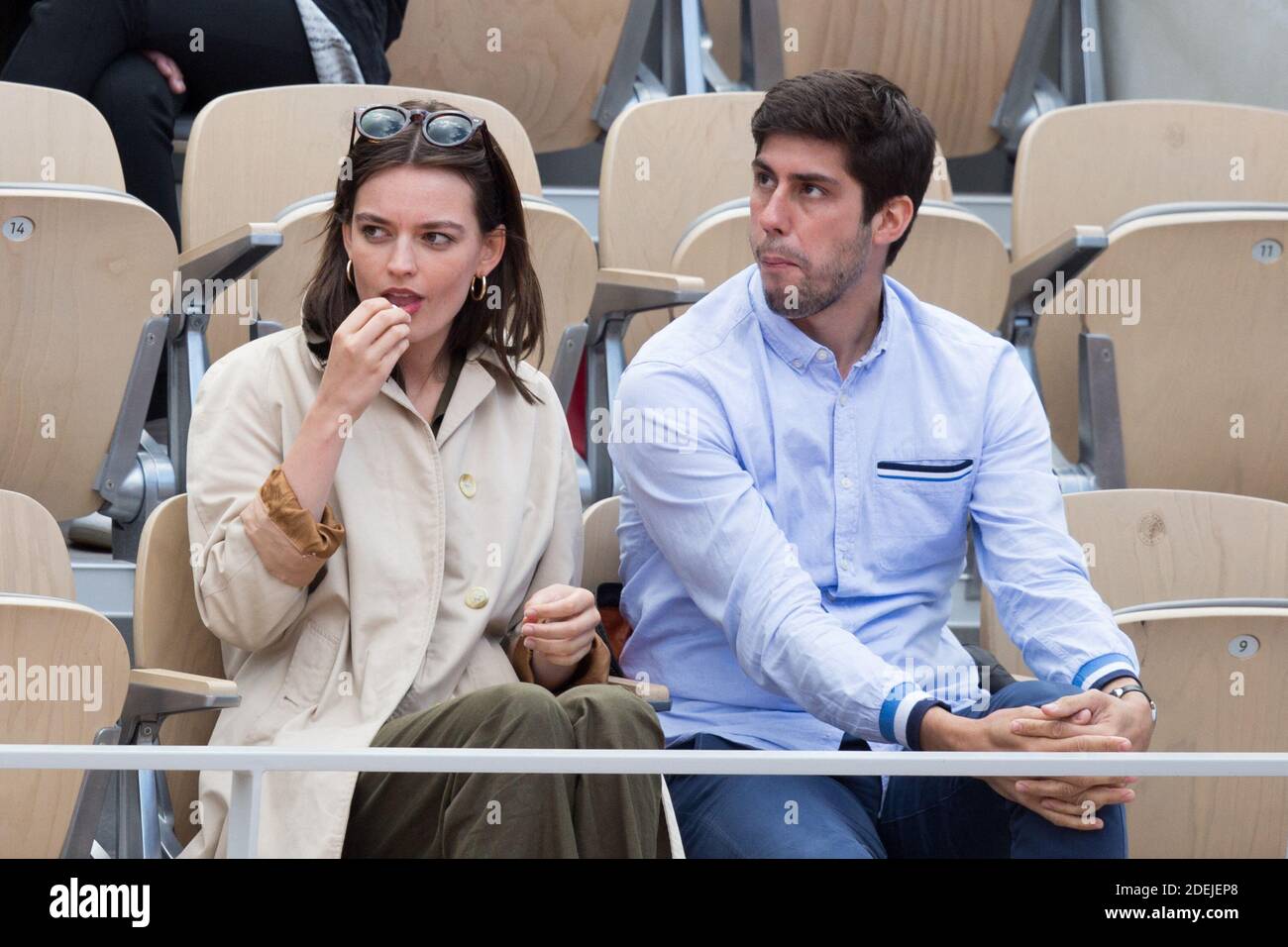 Emma Margaret Tachard-Mackey in stands during French Tennis Open at ...