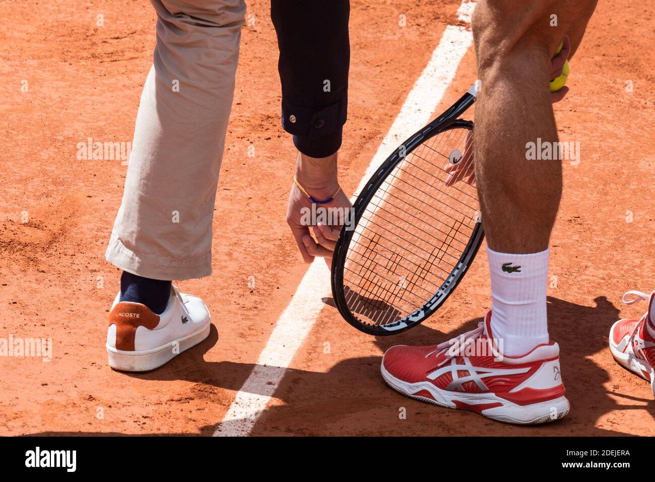 Novak Djokovic arguing with the referee during French Tennis Open at ...