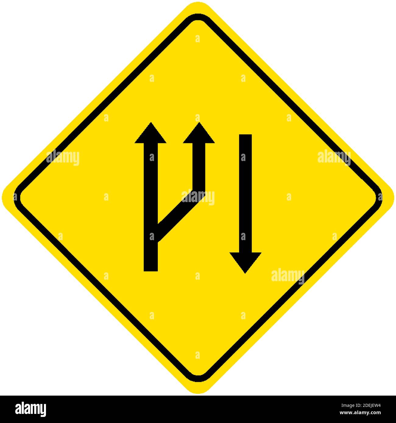 Start of a climbing lane traffic sign on white background illustration ...
