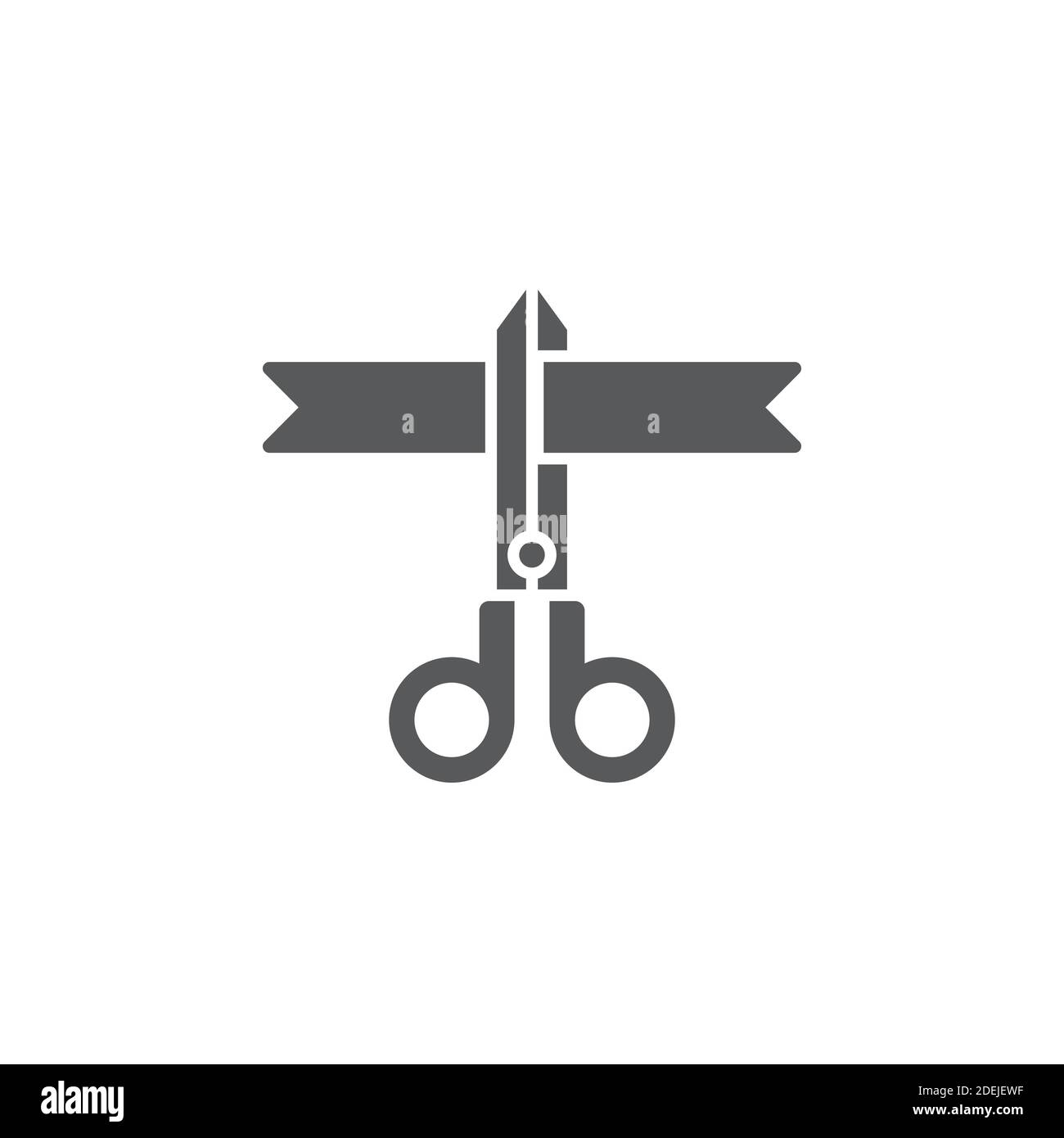 grand opening icon, color, line, outline vector sign, linear style ...