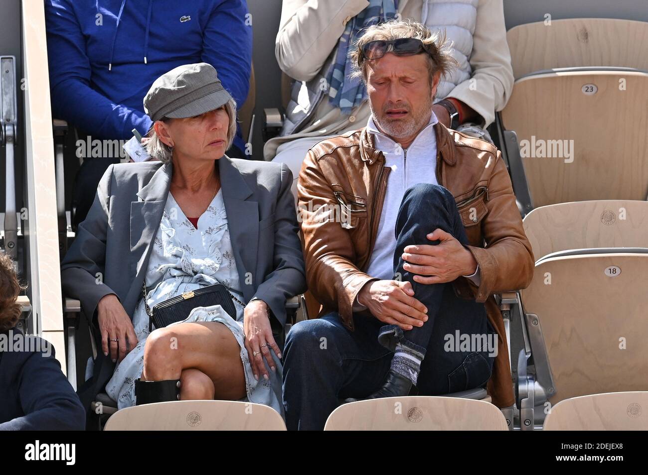 Actor Mads Mikkelsen and his wife Hanne Jacobsen attend the 2019 French ...