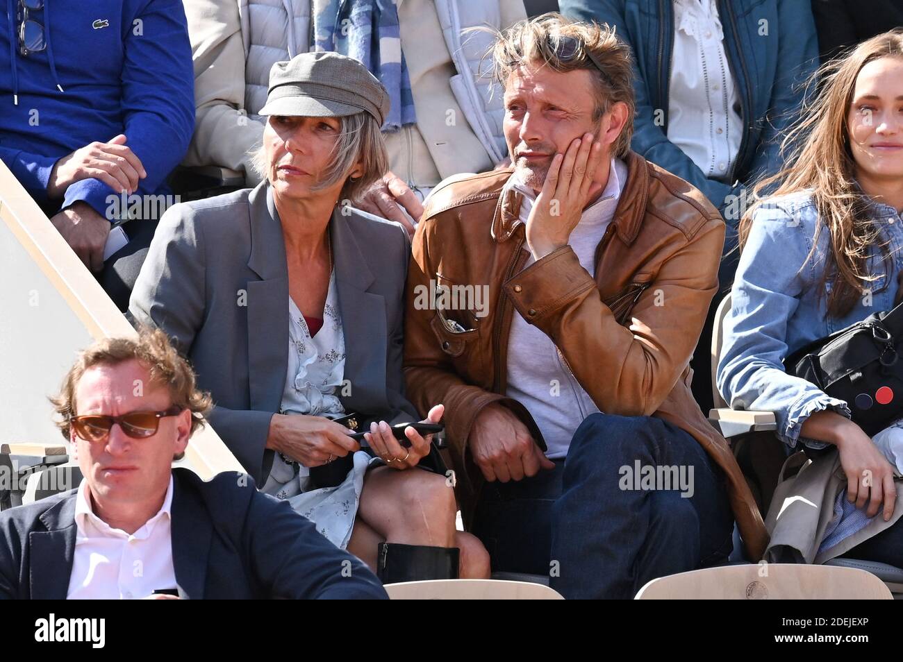 Actor Mads Mikkelsen and his wife Hanne Jacobsen attend the 2019 French ...