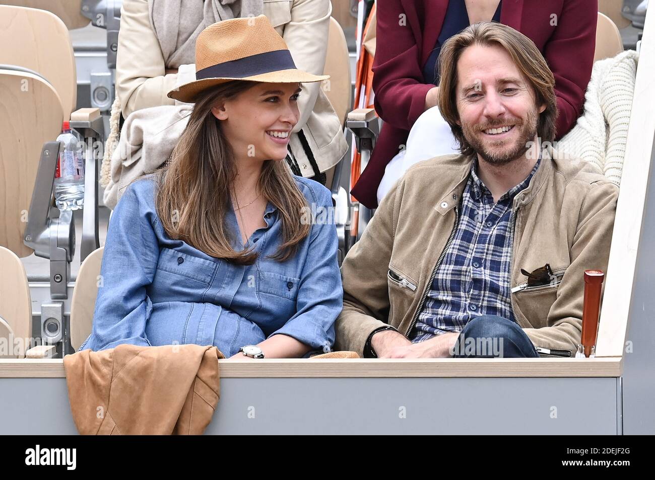 Ophelie Meunier and husband Mathieu Vergne attend the 2019 French ...