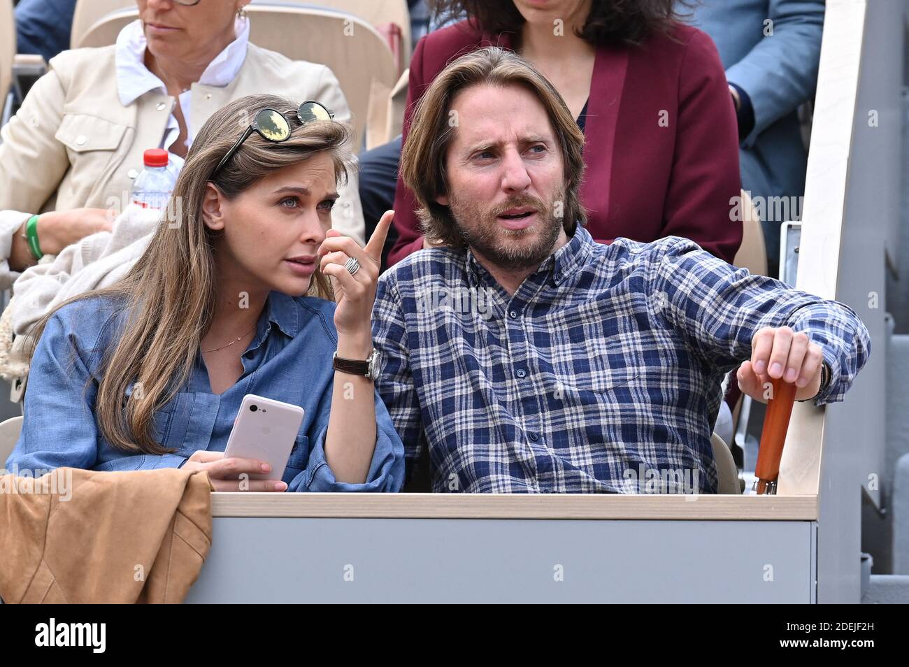 Ophelie Meunier and husband Mathieu Vergne attend the 2019 French ...