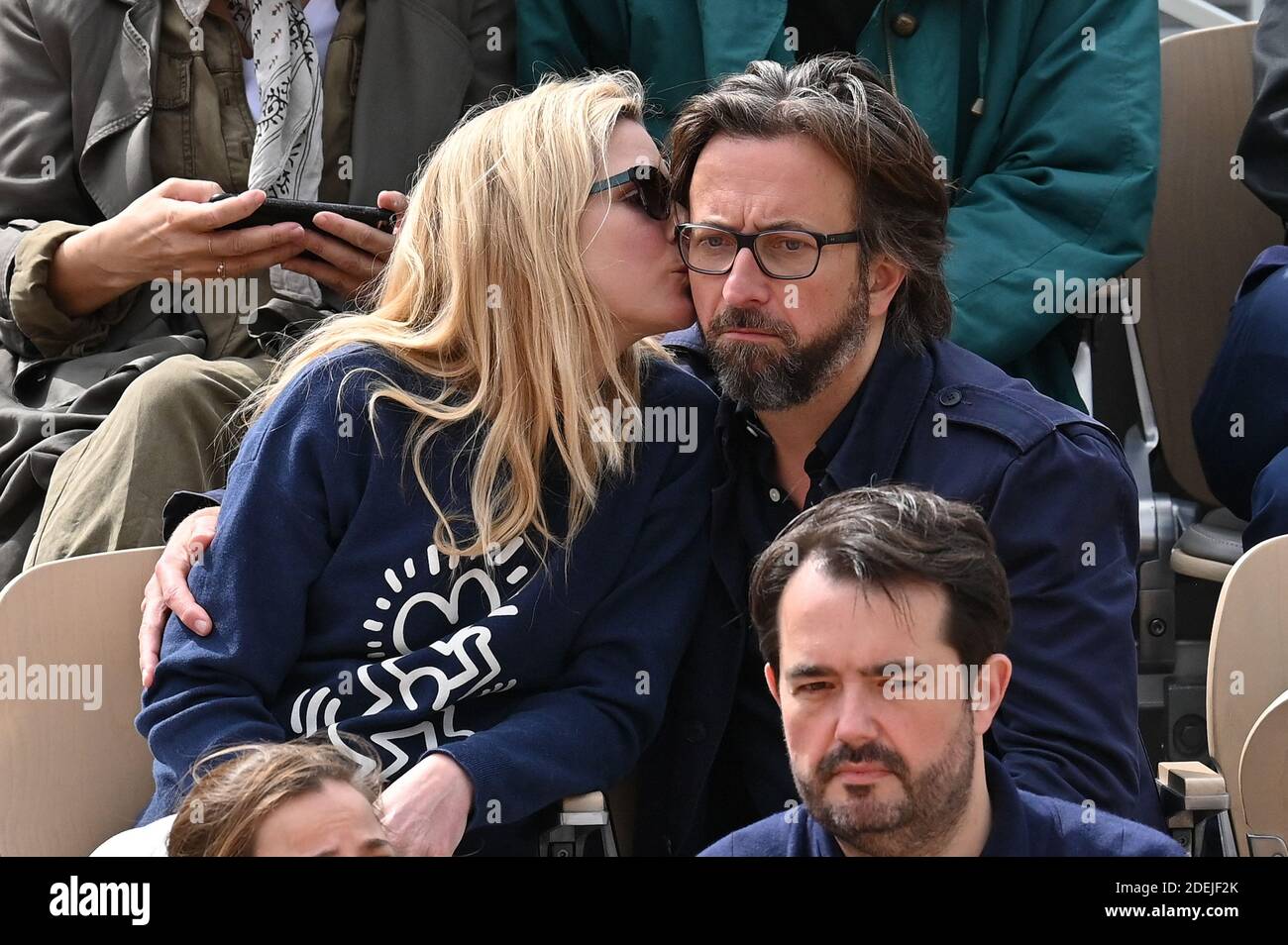Natacha Regnier and Alex Jaffray attend the 2019 French Tennis Open ...