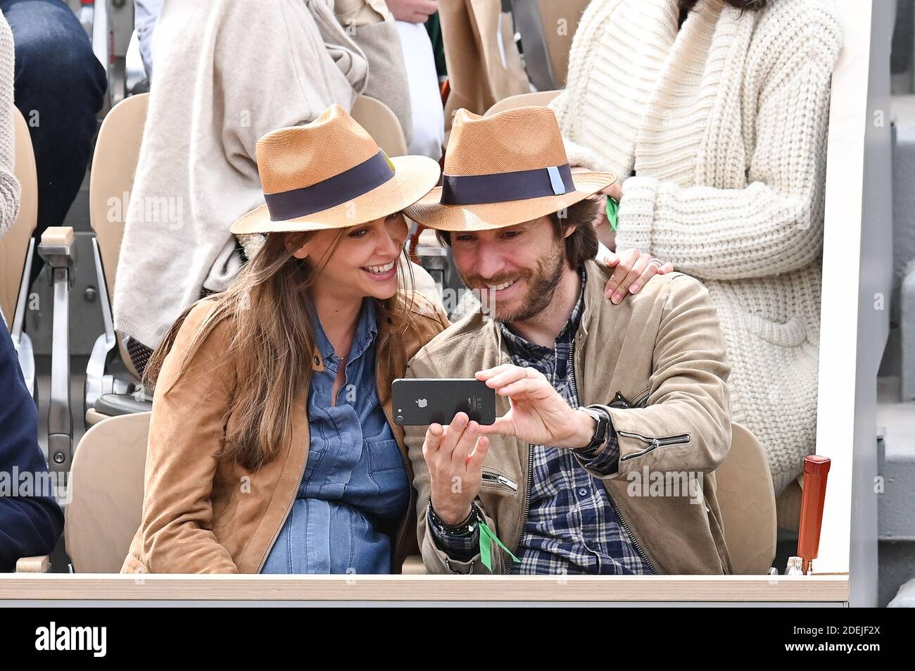 Ophelie Meunier and husband Mathieu Vergne attend the 2019 French ...