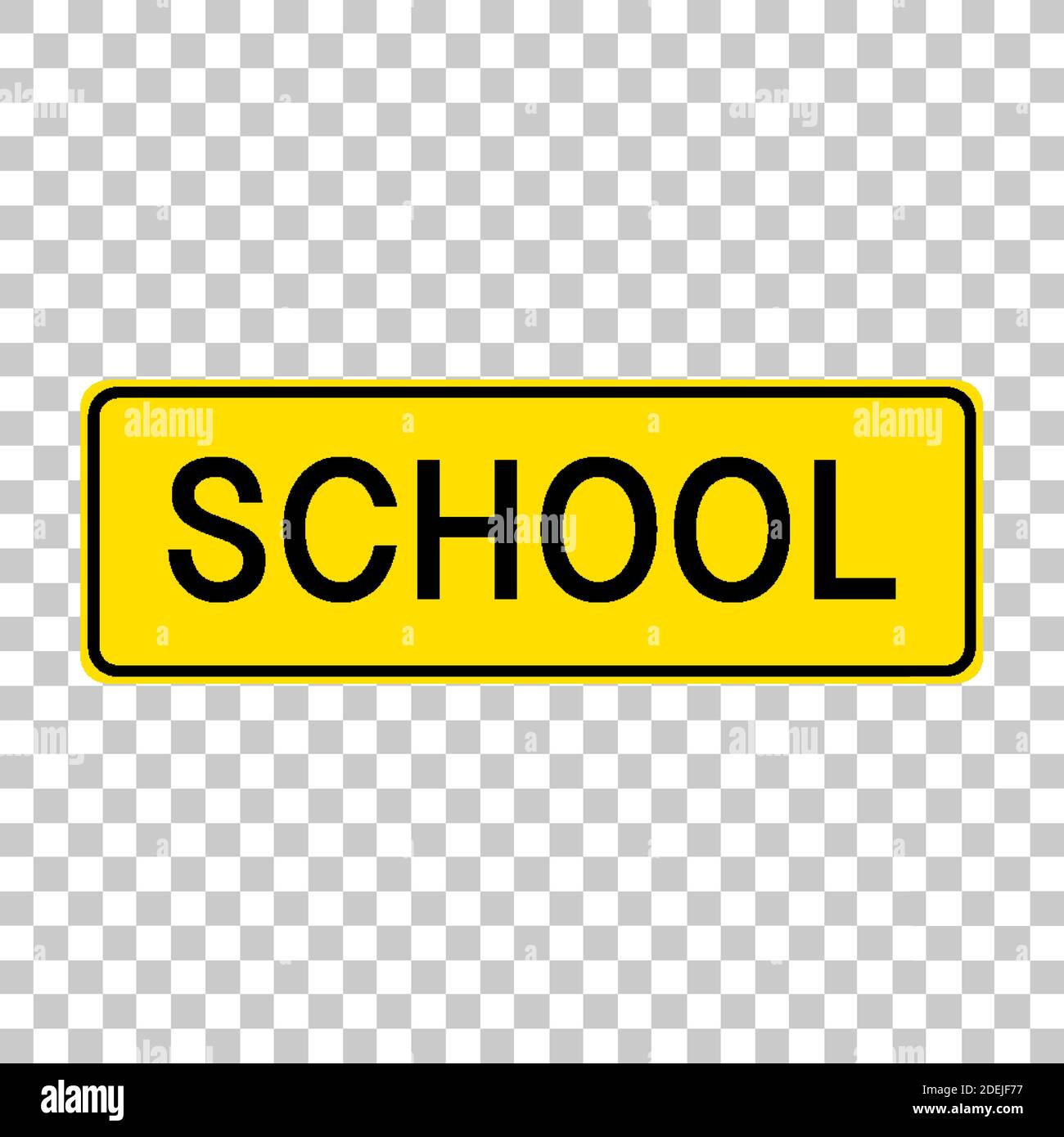 Yellow traffic warning sign on transparent background illustration ...