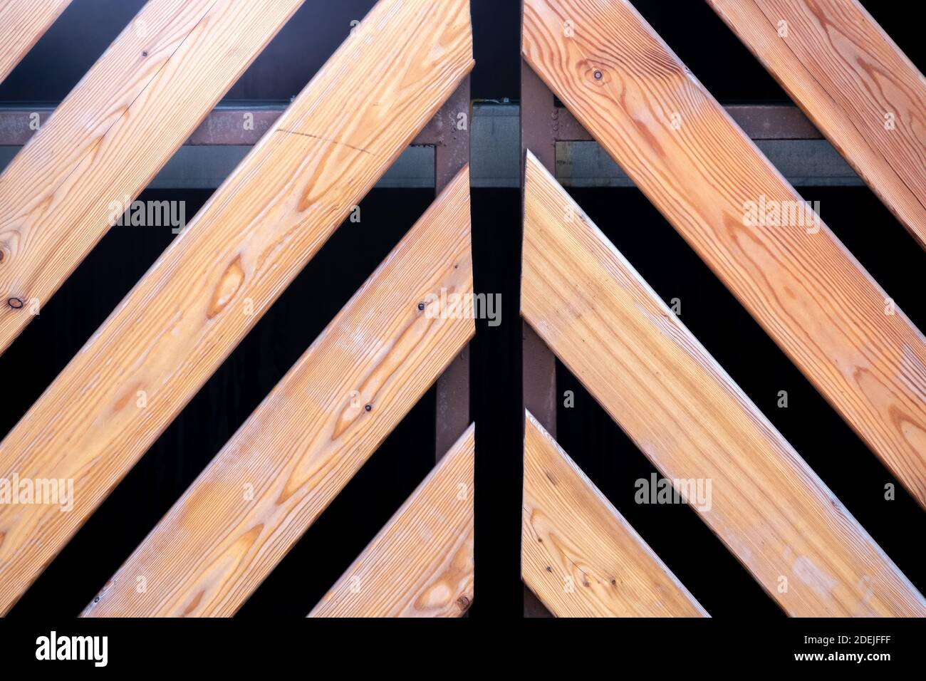 Background of diagonal slanted wooden planks. Vintage style with ...