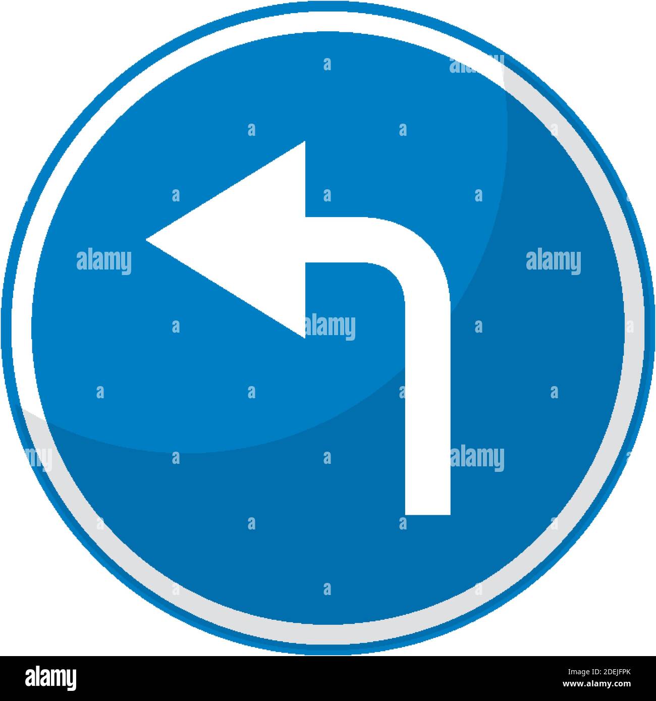 Blue traffic sign on white background illustration Stock Vector Image ...