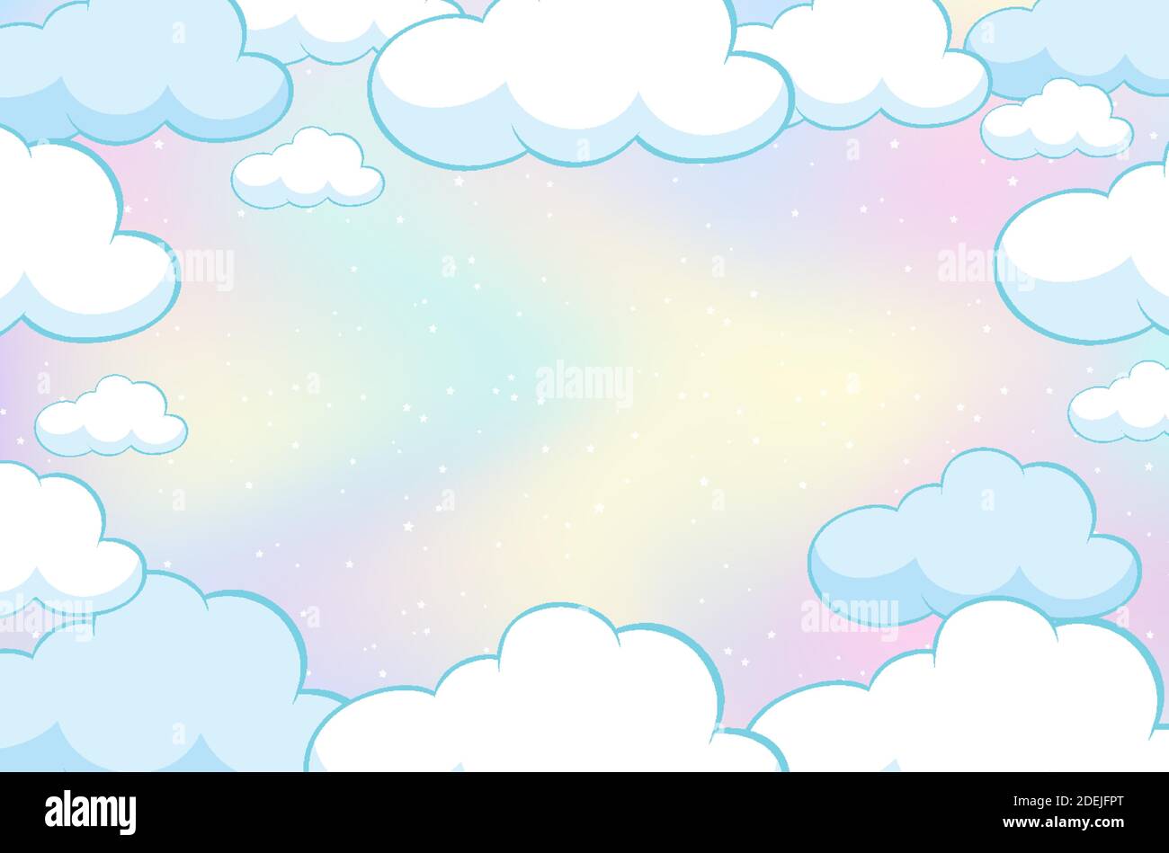 Magic fairy tale pastel sky background illustration Stock Vector Image ...