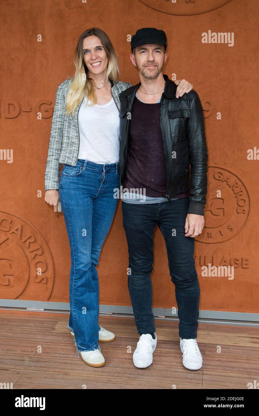 Calogero and Marie Bastide in Village during French Tennis Open at ...