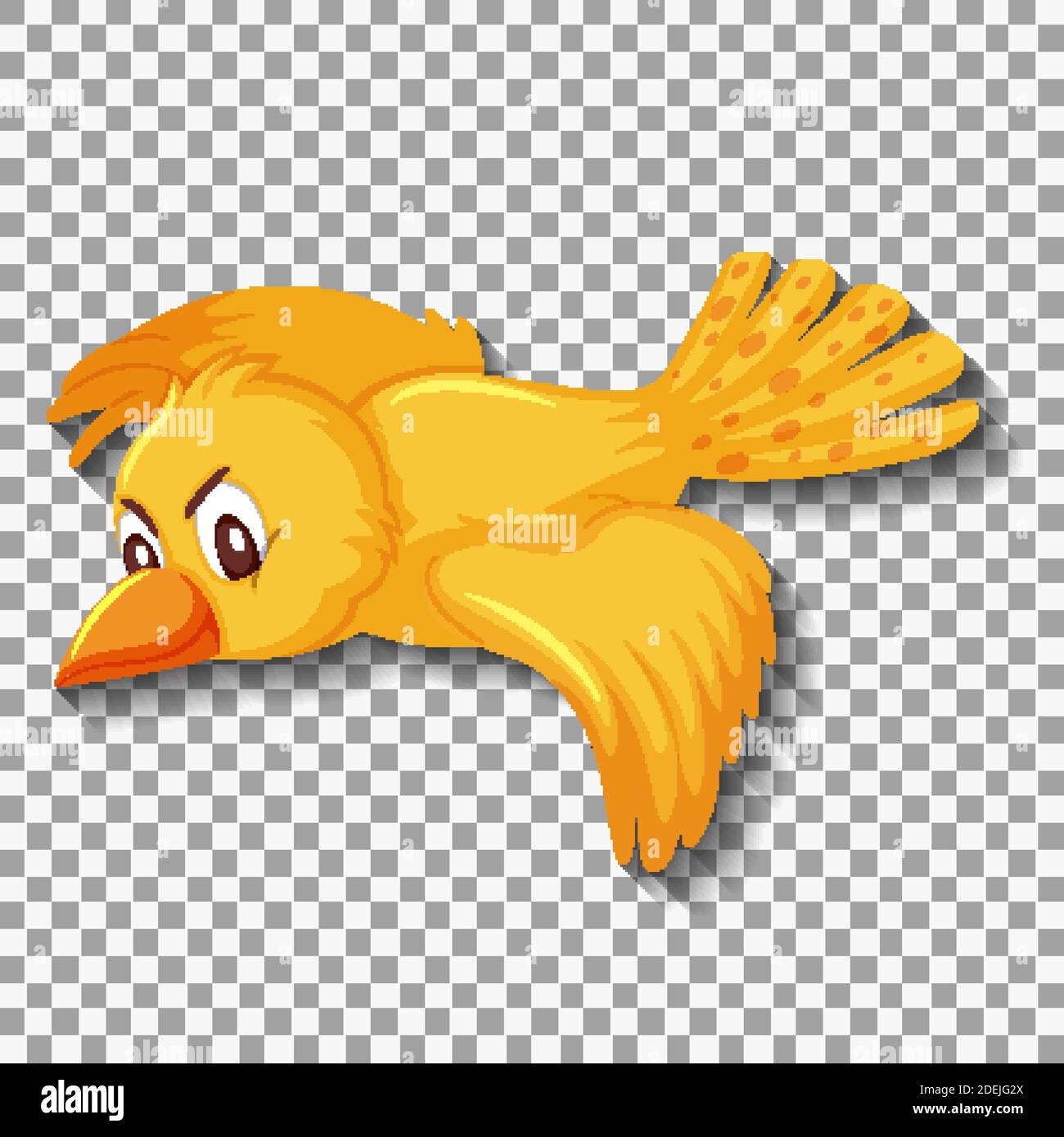 Cute yellow bird cartoon character illustration Stock Vector Image ...