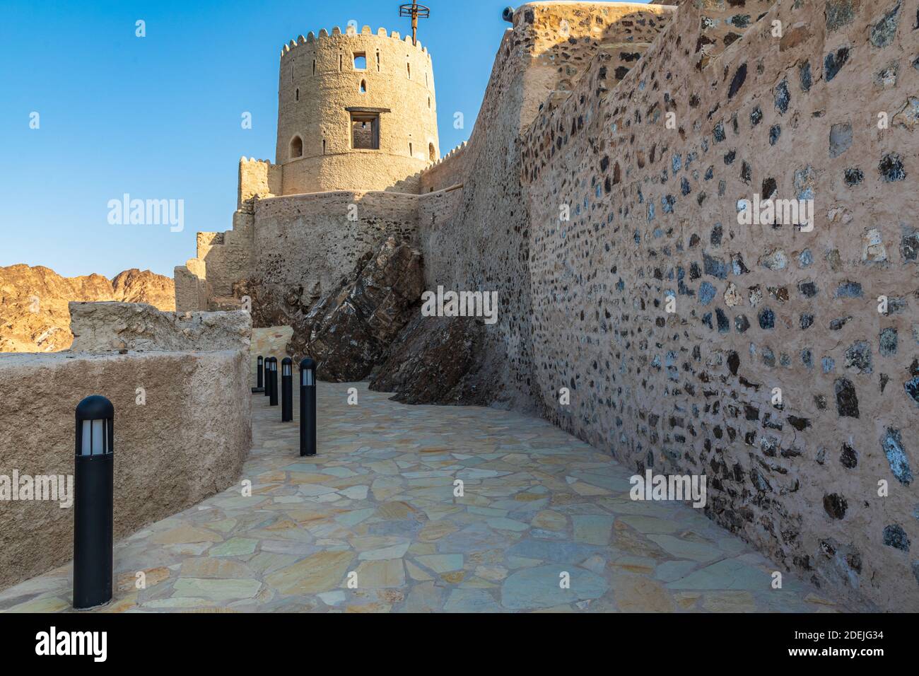 Middle East, Arabian Peninsula, Oman, Muscat, Muttrah. Walkway to ...