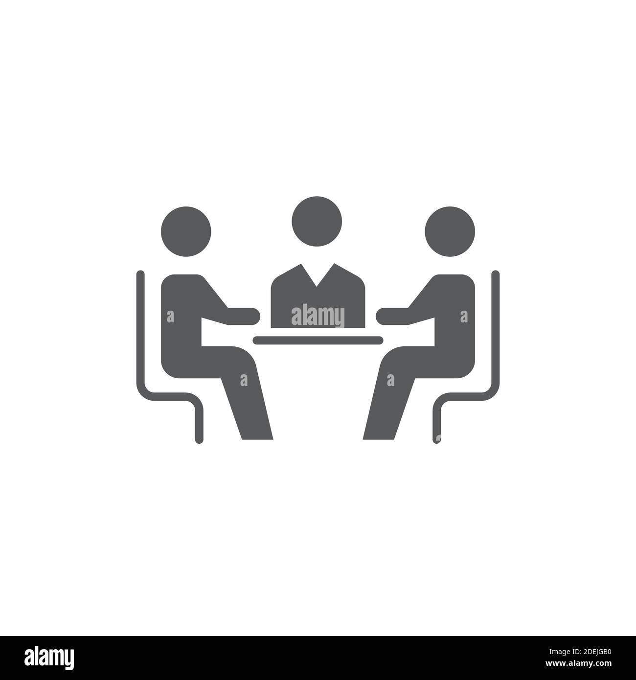 Business meeting icon, color, line, outline vector sign, linear style ...