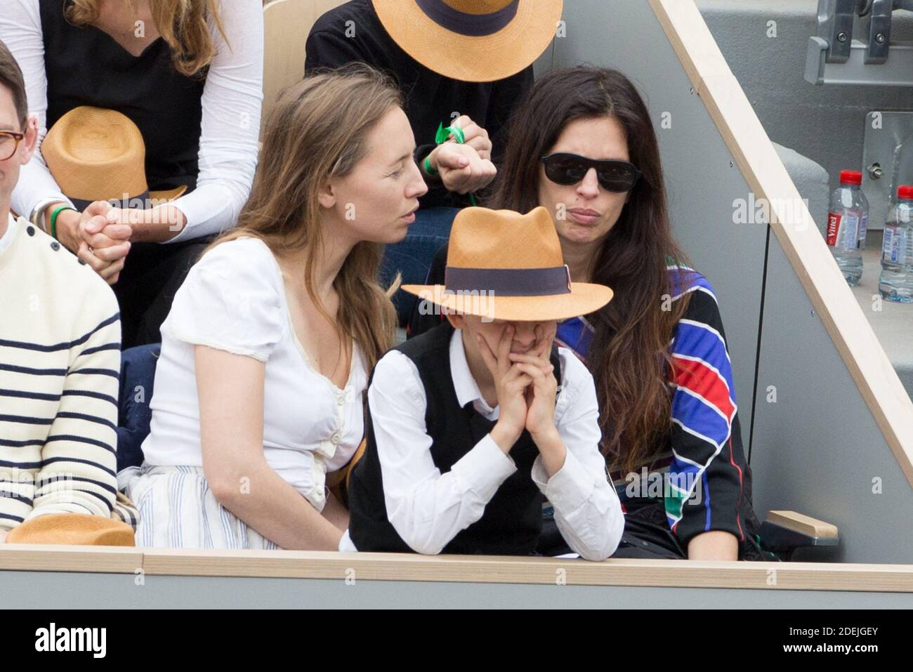 Isild Le Besco and Maiwenn le besco in stands during French Tennis Open ...