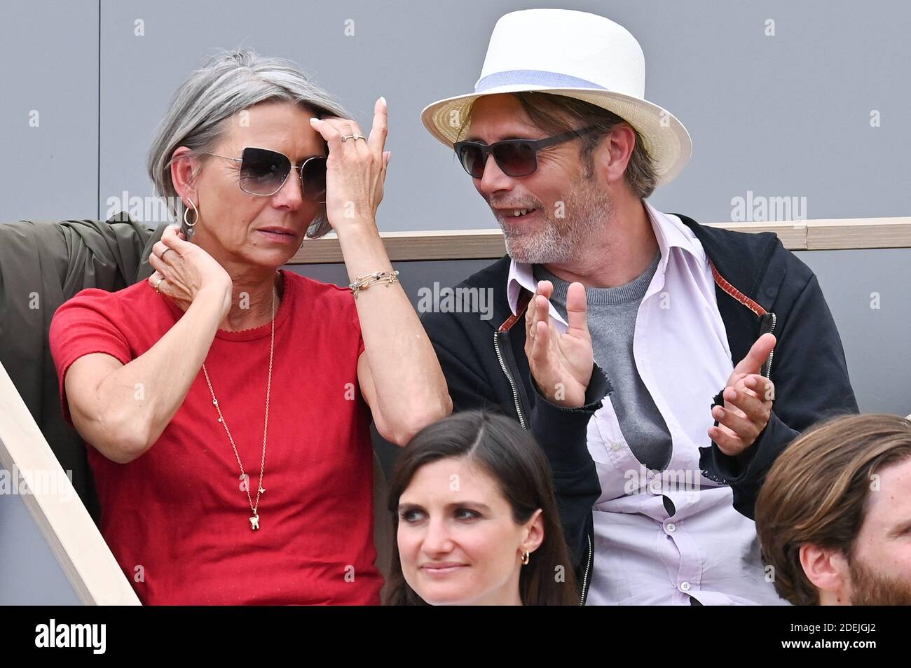 Actor Mads Mikkelsen and his wife Hanne Jacobsen attend the 2019 French ...