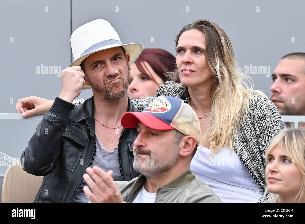 Calogero and his companion Marie Bastide attend the 2019 French Tennis ...