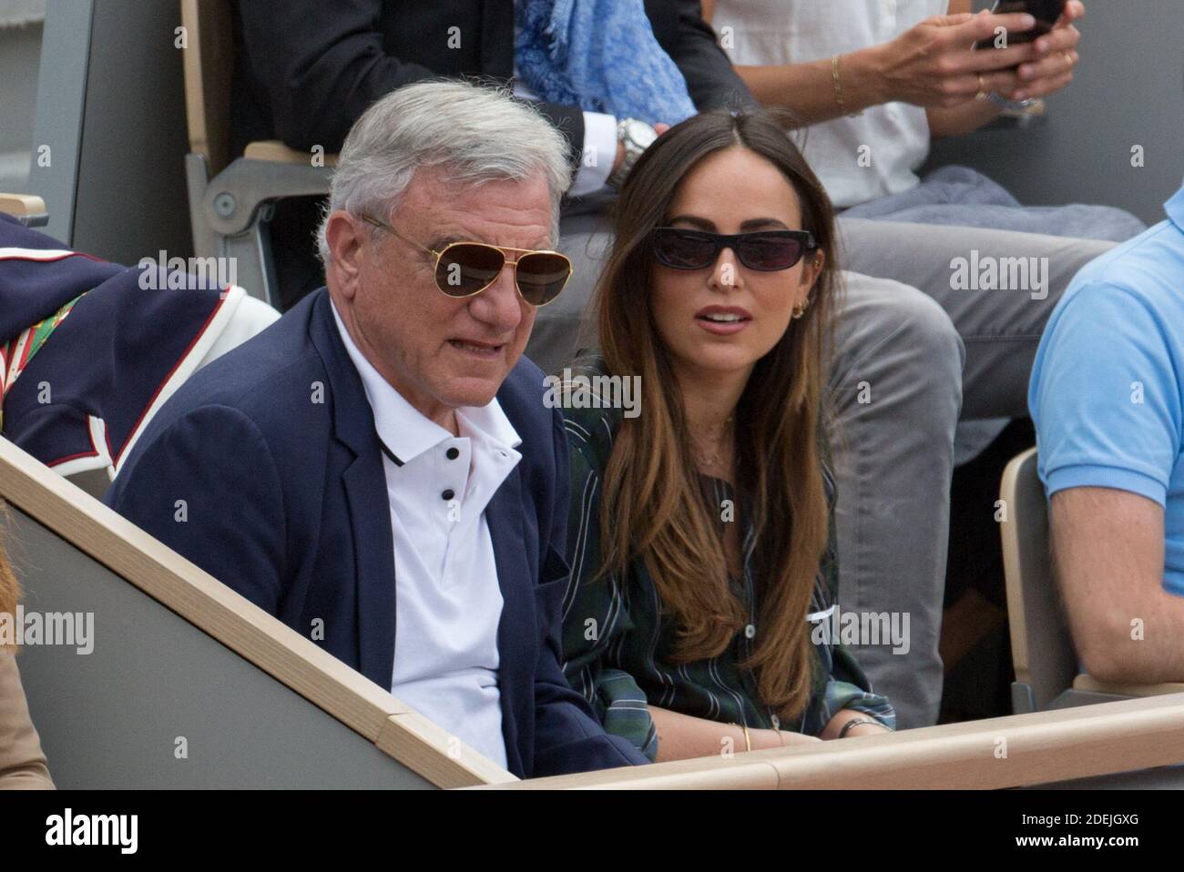 Sidney Toledano and his daughter in stands during French Tennis Open at ...