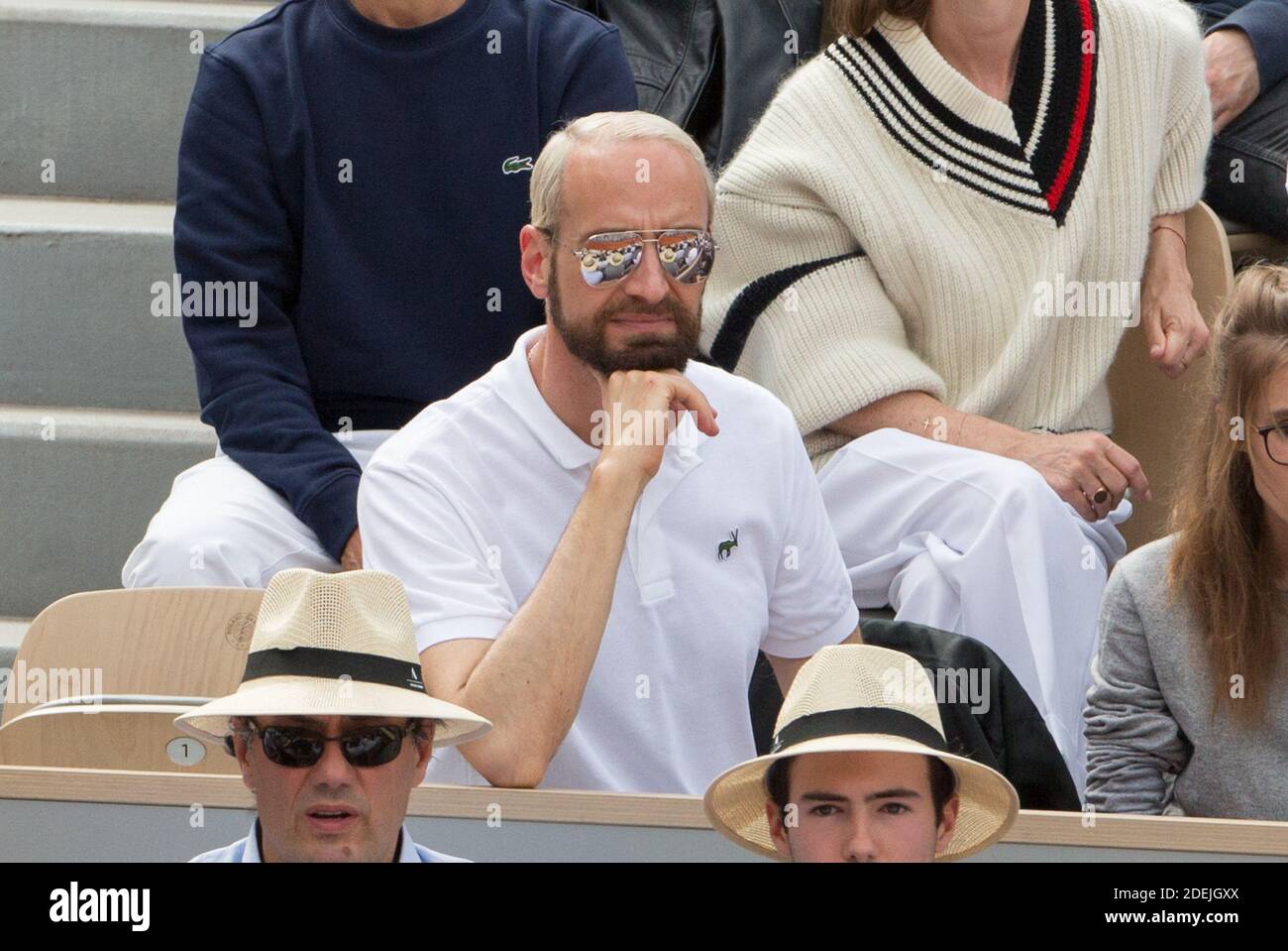 Joerg Zuber in stands during French Tennis Open at Roland-Garros arena ...