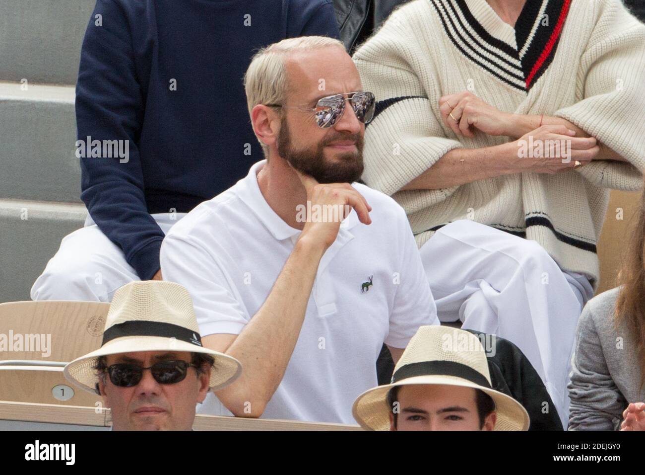 Joerg Zuber in stands during French Tennis Open at Roland-Garros arena ...