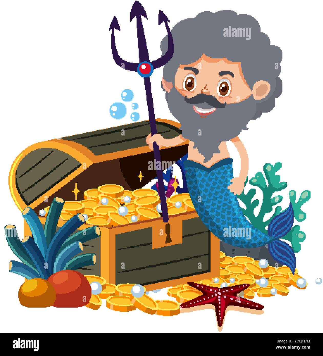 Merman vector Stock Vector Images - Alamy