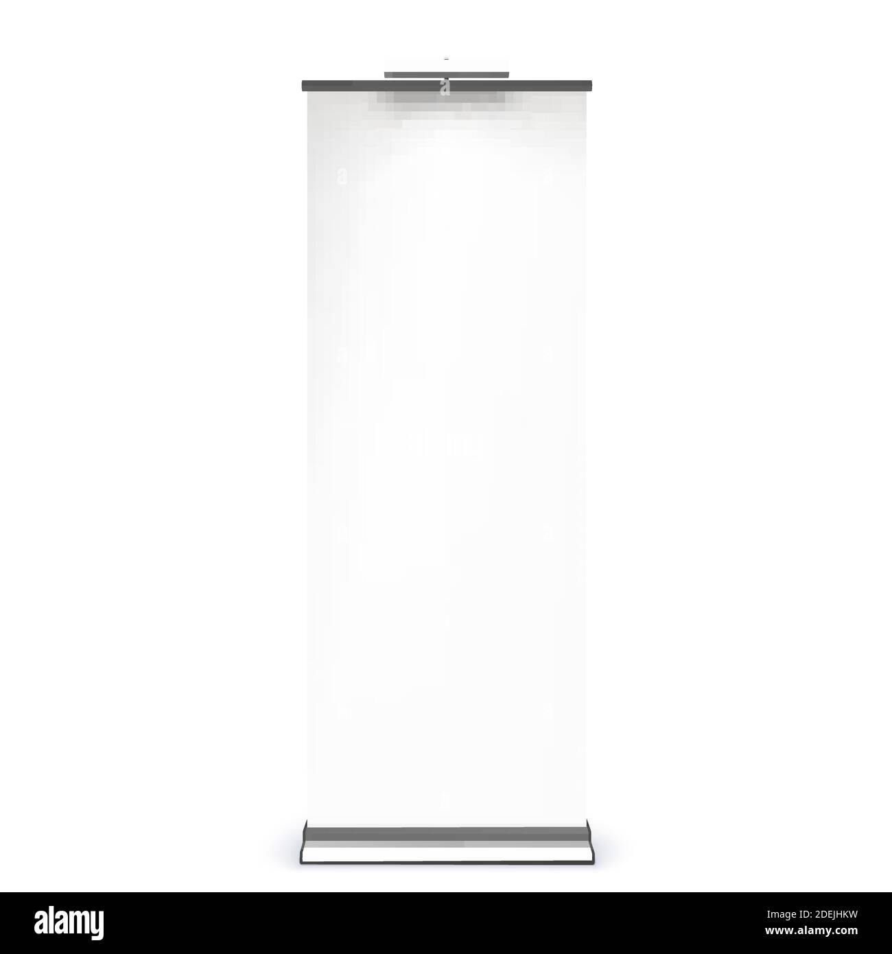 Vertical roll-up banner isolated on white background. Vector 3d ...