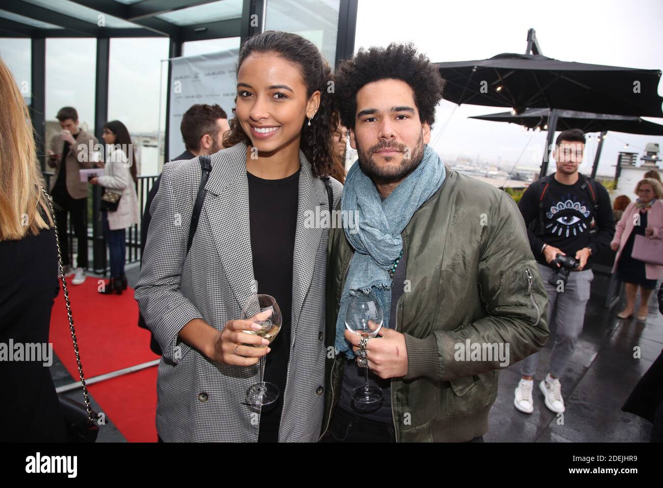 Exclusif - Flora Coquerel et Alexandre Le Strat lors de la soirée de ...