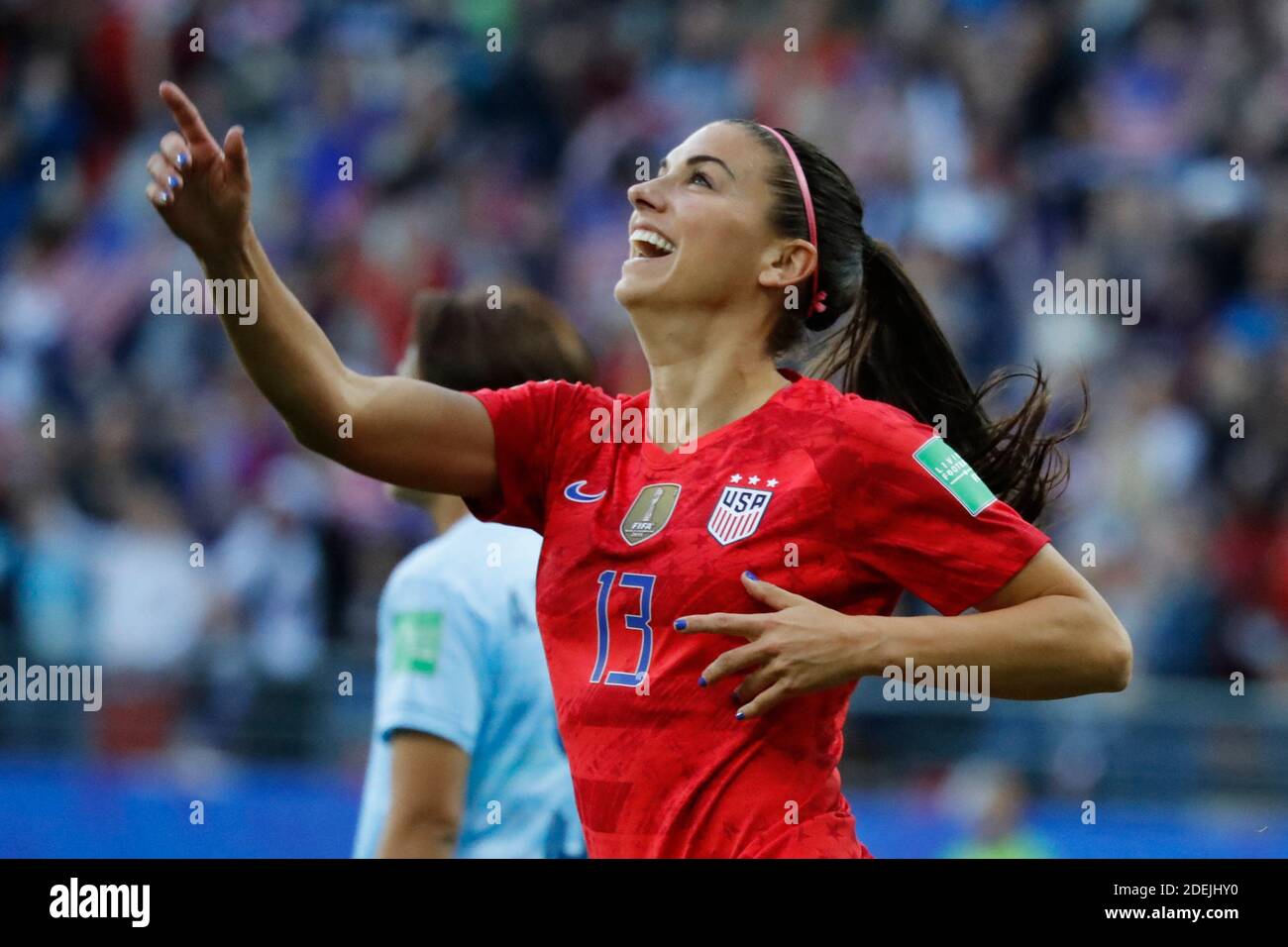 USA's Alex Morgan joy after scoring the 1-0 goal during the FIFA Women ...