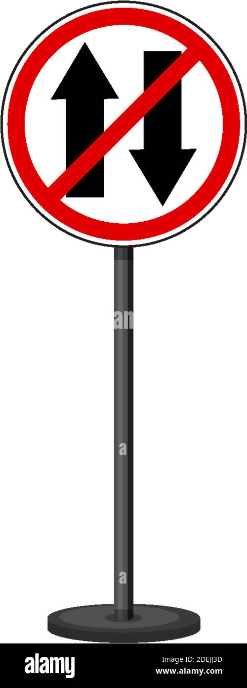 Red traffic sign on white background illustration Stock Vector Image ...